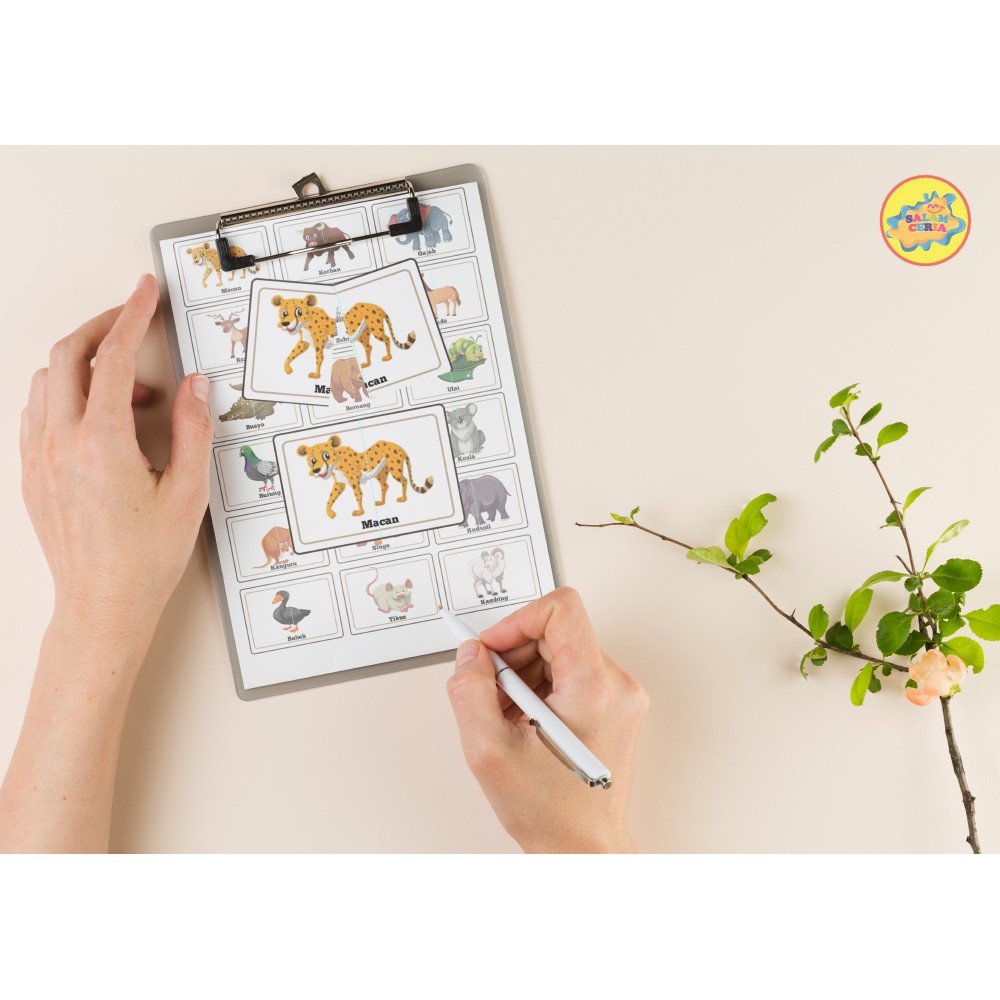 Jual Cognition Puzzle Animals , Kartu Puzzle Hewan, Flash Card ...