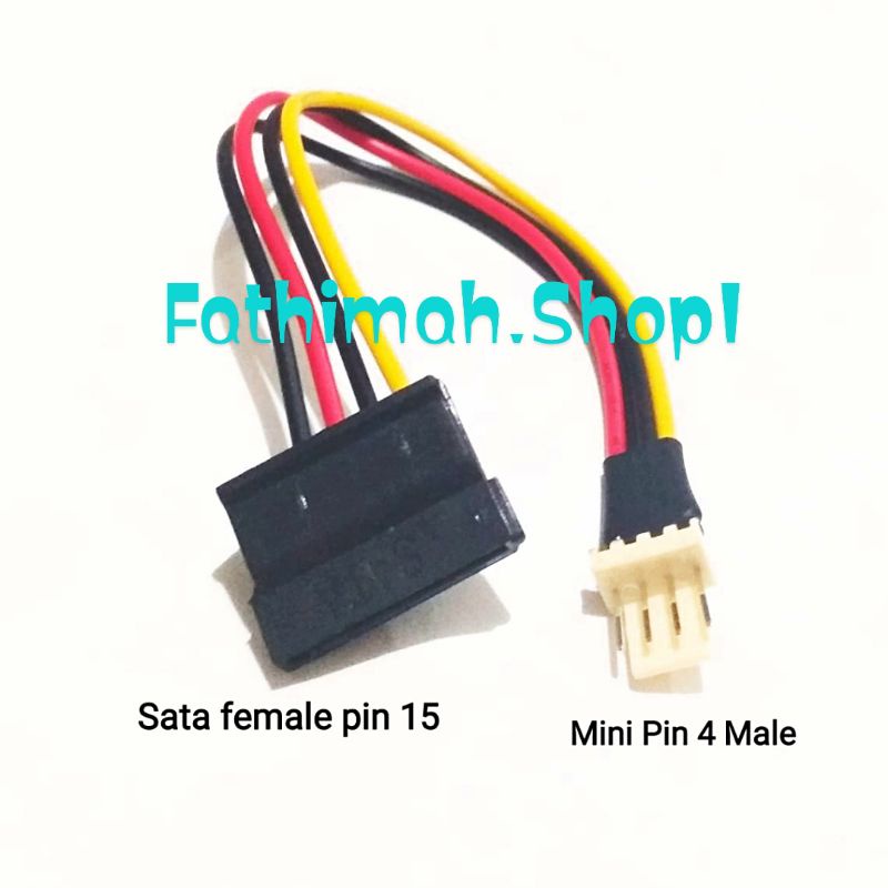 Jual Kabel Power Sata Pin 15 Female To mini Pin 4 Male | Shopee Indonesia