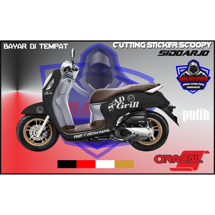 Jual sticker variasi scoopy sad girl (free sticker nama) | Shopee Indonesia