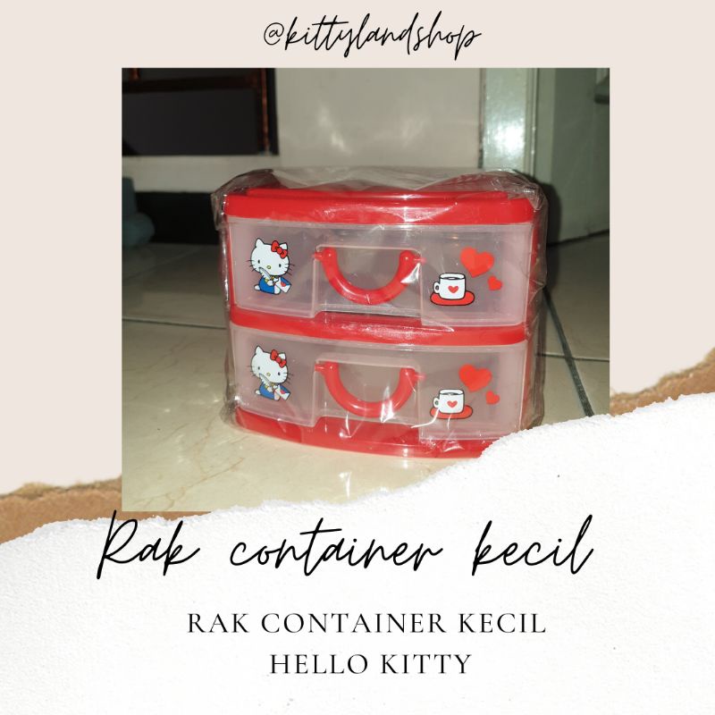 Jual RAK CONTAINER KECIL HELLO KITTY | Shopee Indonesia