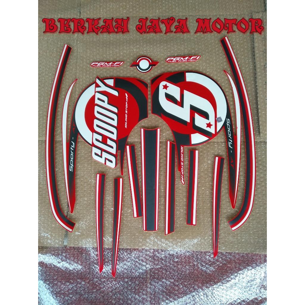 Jual Jual STRIPING STICKER SCOOPY F1 2015 MERAH PUTIH - sperpart motor ...