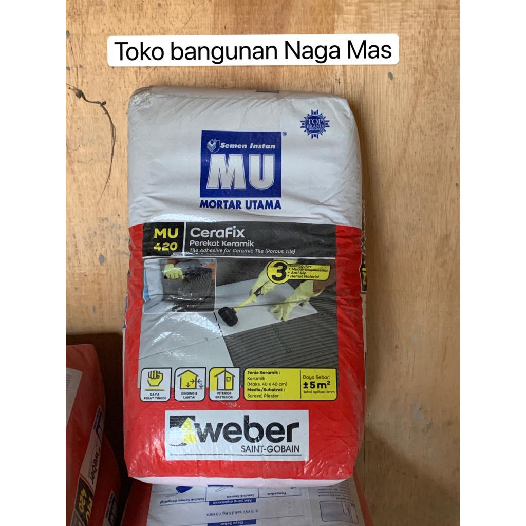 Jual SEMEN INSTAN MU 420 ( PEREKAT KERAMIK ) 25KG GRAB/GOJEK INSTAN ...