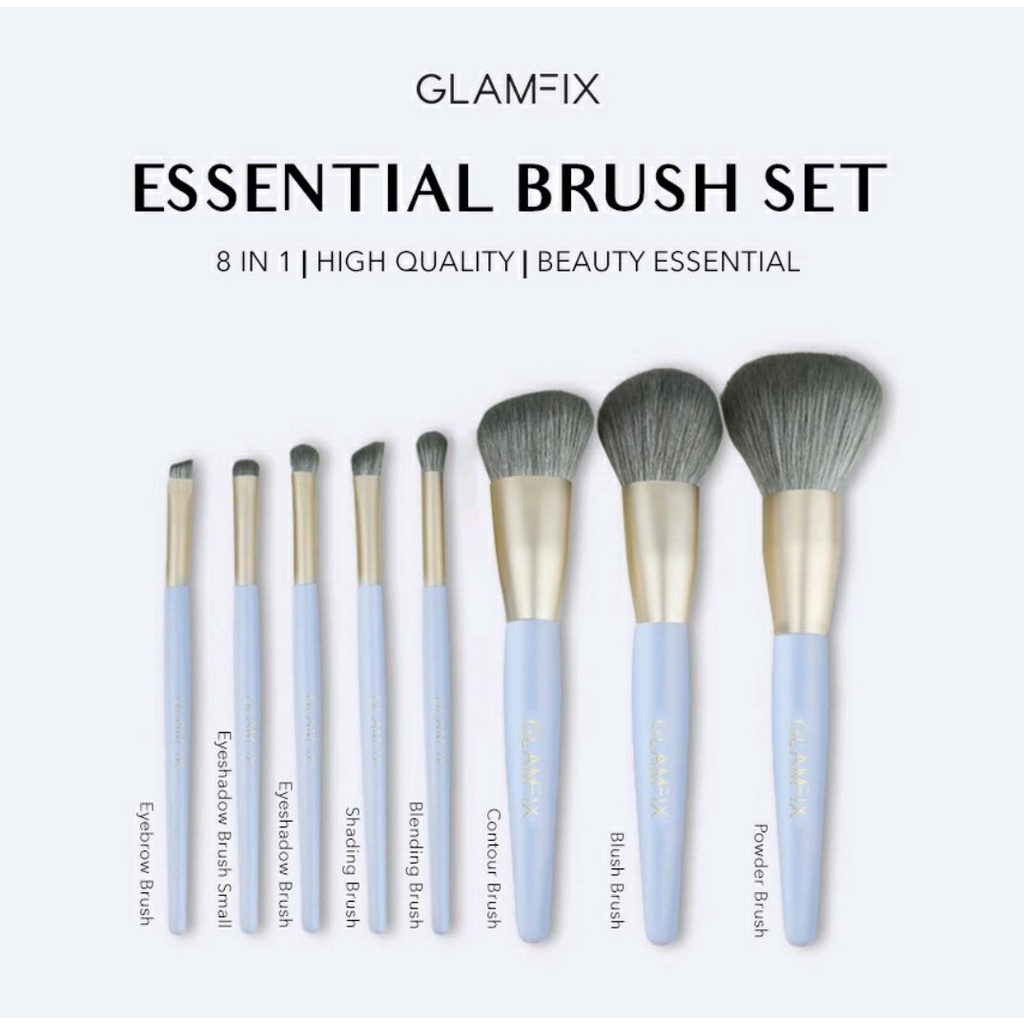 Jual GLAMFIX ESSENTIAL BRUSH SET 8 PCS | Shopee Indonesia