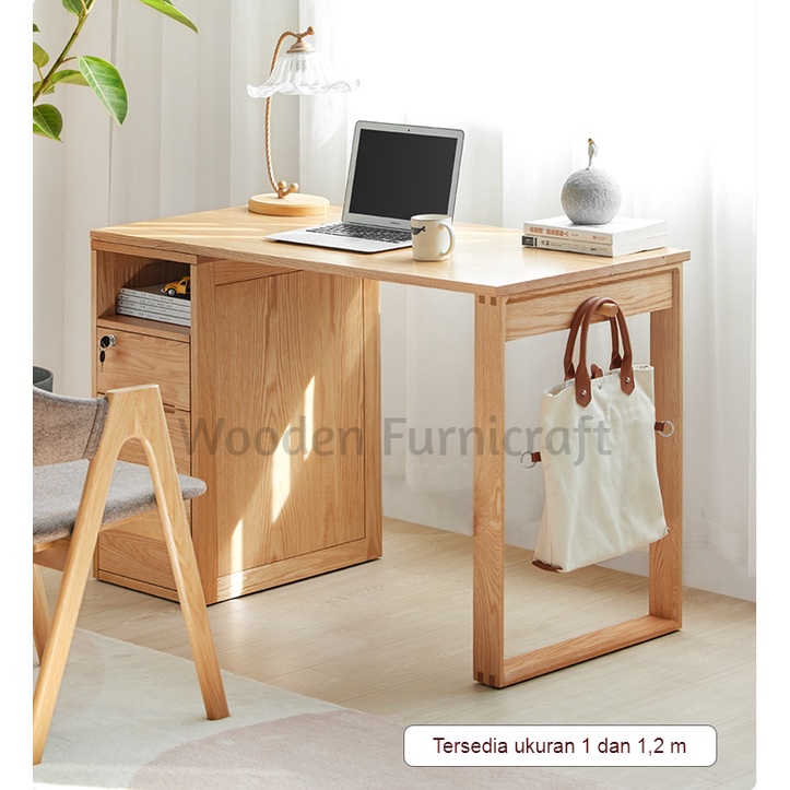 Jual Meja Kerja Multifungsi Minimalis Furniture Kayu Solid | Shopee ...
