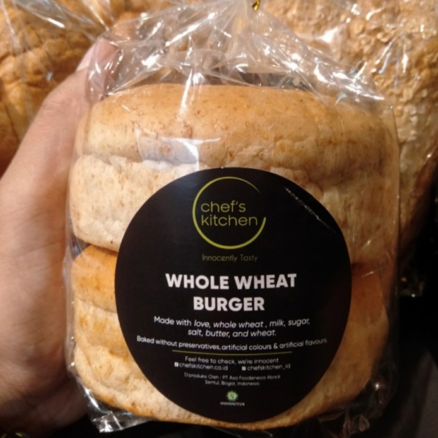 Jual ROTI CHEF'S KITCHEN WHOLE WHEAT BURGER | Shopee Indonesia