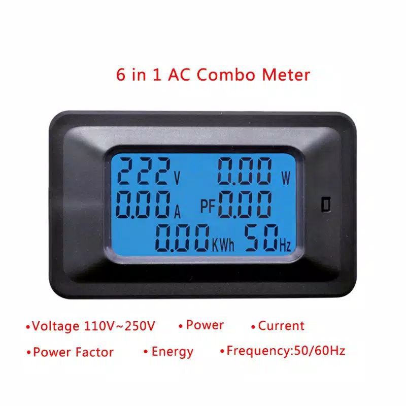 Jual 20/100A AC LCD Digital Panel Power Watt Meter Monitor Voltage ...