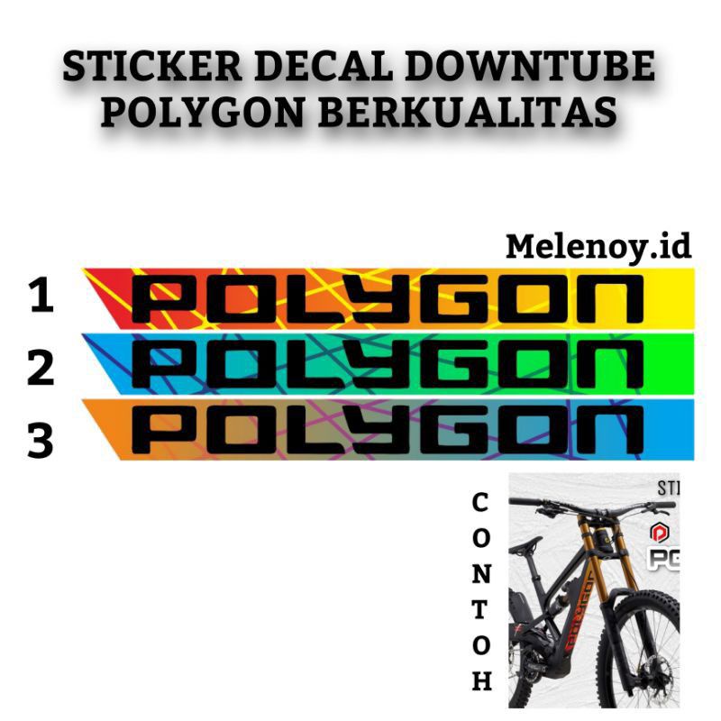 Jual Stiker downtube sepeda Polygon - Sticker downtube sepeda - Sticker ...