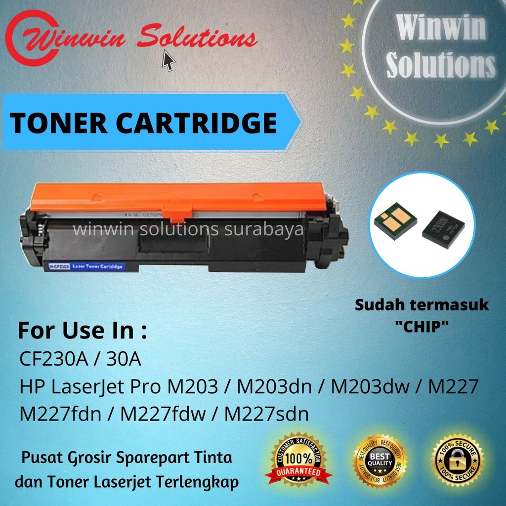 Jual Compatible Toner Cartridge 30A CF230A CF230 230A Pro M203 M227 ...