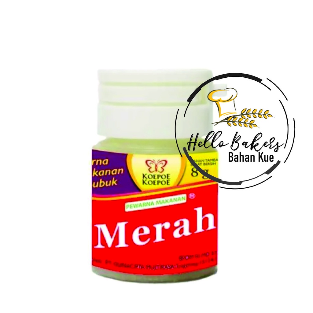 Jual PEWARNA BUBUK MERAH 8GR KOEPOE KOEPOE / PEWARNA BUBUK / PEWARNA ...