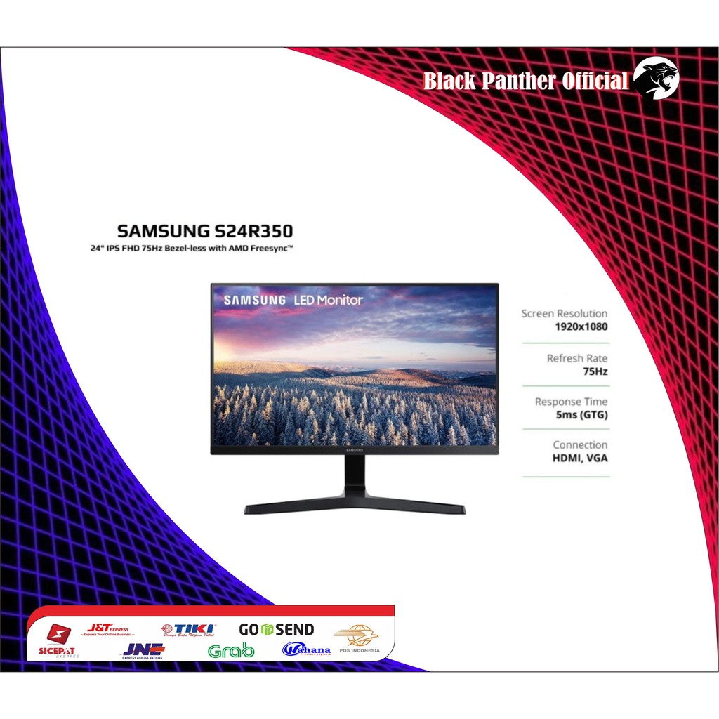 Jual Monitor Led 24inch Samsung S24R350 IPS 75hz HDMI VGA FreeSync ...