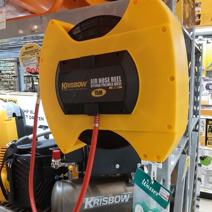 Jual Selang Automatic Air Hose Reel Hybird Poly Krisbow 15M Original | Shopee Indonesia