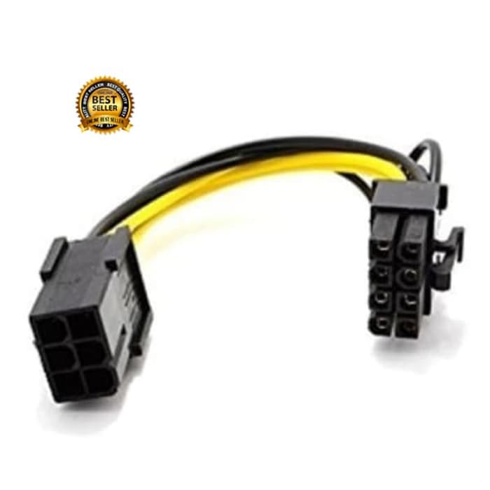 Jual KABEL POWER VGA ADAPTER 6 PIN TO 8 PIN 6 KE 8PIN PCIE PCI-E ...