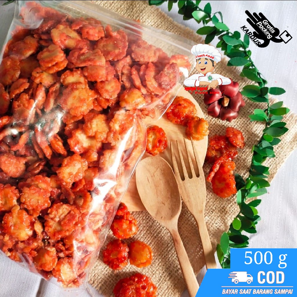 Jual Emping Melinjo PEDAS BALADO 500g / EMPING MELINJO PEDAS MANIS ...
