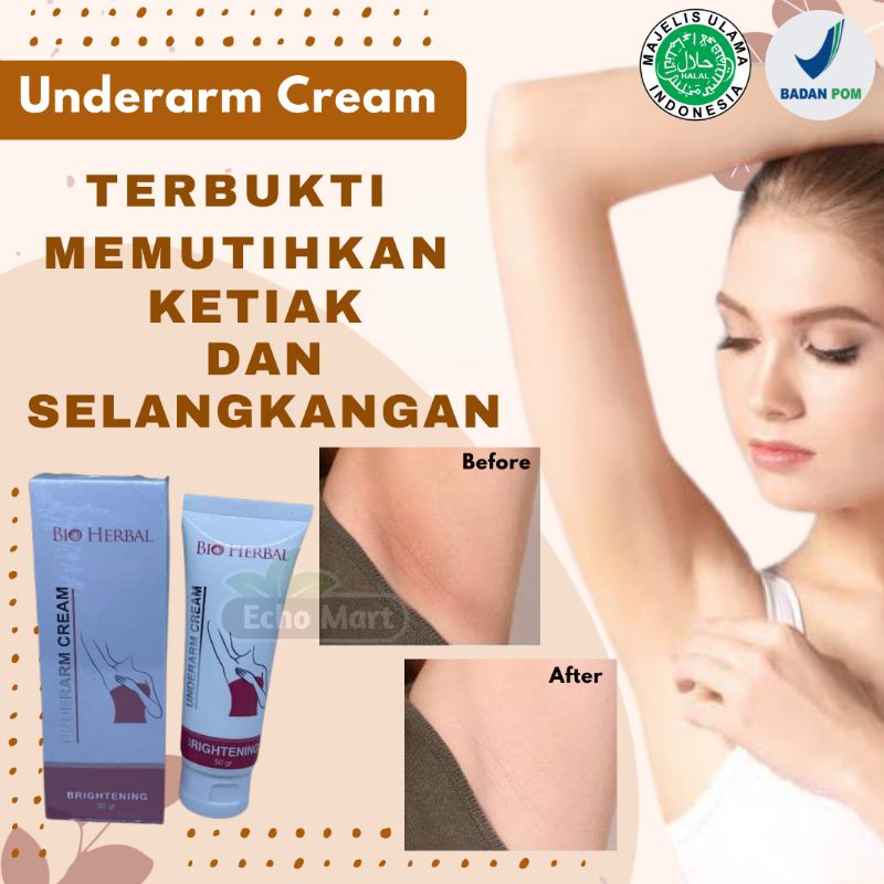 Jual Bio Herbal Underarm Cream Pencerah Pemutih Ketiak Selangkangan ...