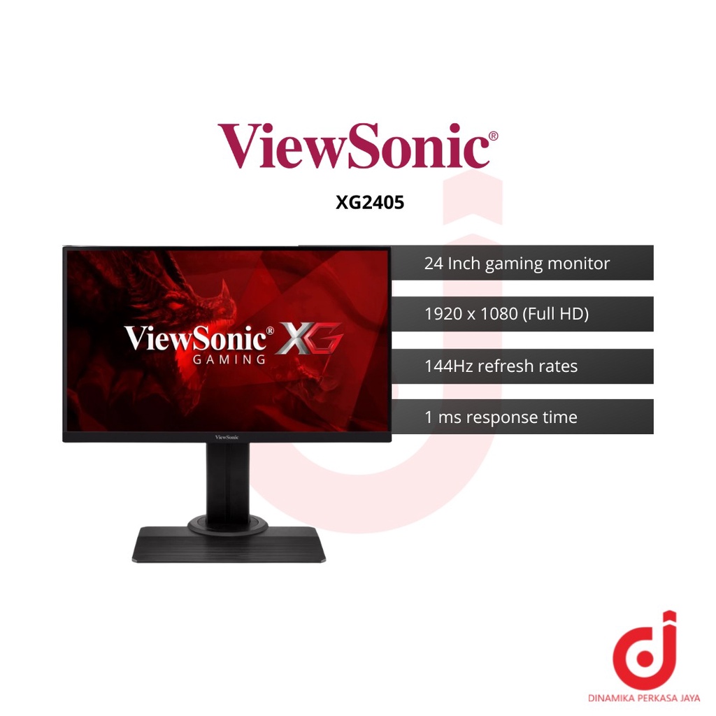 Jual ViewSonic XG2405 IPS 24" 16:9 FreeSync 144 Hz Gaming Vertical ...
