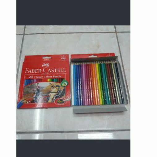 Jual Pensil Warna Faber Castell 24 Panjang Classic | Shopee Indonesia
