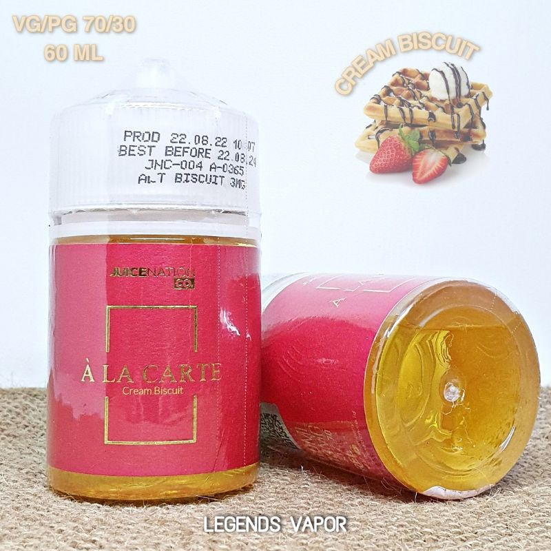 Jual FREEBASE - ALA CARTE Cream Biscuit BY JUICENATION 60ML ORIGINAL ...