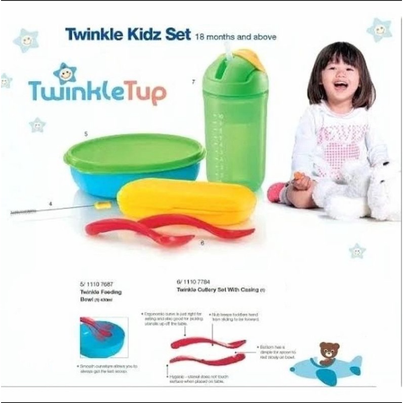 Jual tupperware twinkle kidz set -tempat makan bayi set -botol minum ...