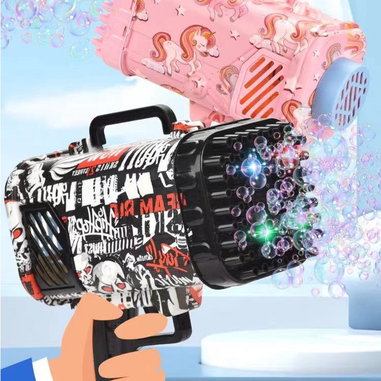 Jual [Jualsemua18](O15)68 Lubang Bubble Gun / Pistol Bubble Gelembung Jumbo / Mainan Tembak ...