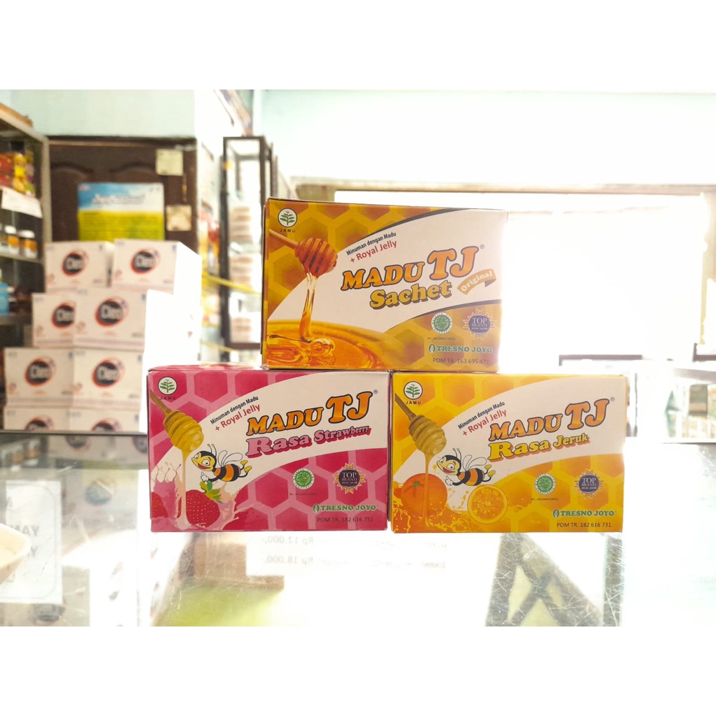 Jual MADU TJ PLUS ROYAL JELLY MINUMAN MADU SACHET PER BOX/MULTIVITAMIN ANAK RASA ORIGINAL. JERUK ...
