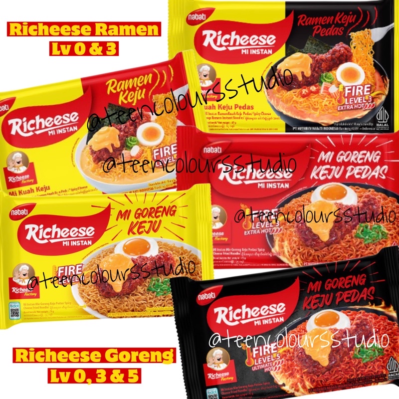 Jual RICHEESE MIE KEJU GORENG RAMEN LV 0 , 3 , 5 & BEST WOK HITS VIRAL ...