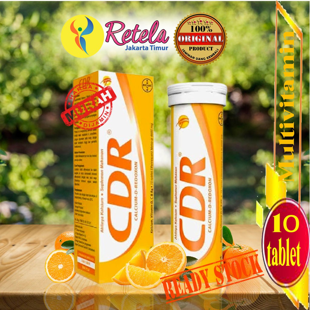 Jual Cdr Calsium D Redoxon Regular Isi 10 Tablet / Single Multivitamin ...