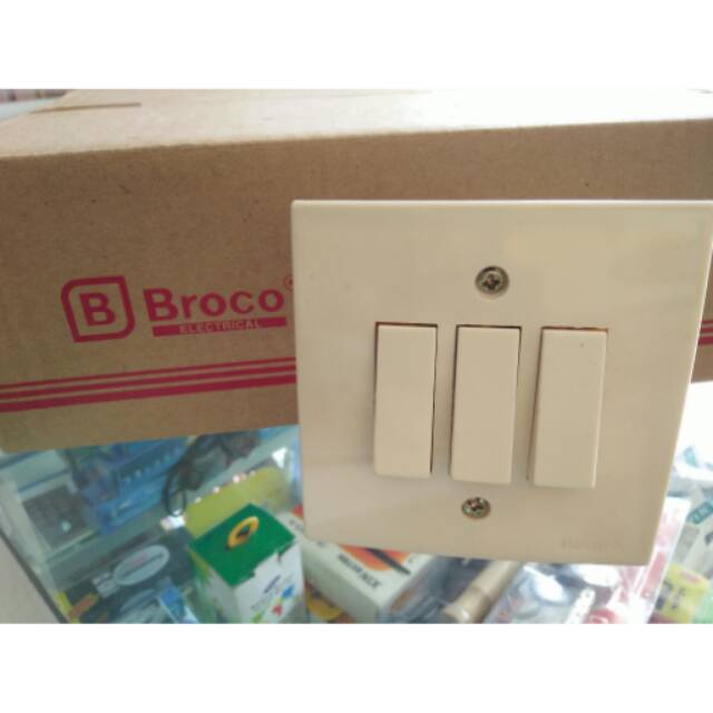 Jual Saklar Triple Broco Tanam / Inbow | Shopee Indonesia