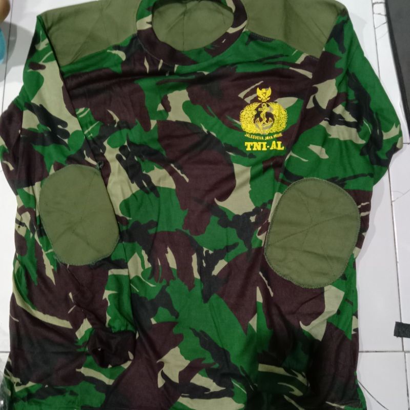 Jual kaos lengan panjang loreng malvinas sablon TNI-AL | Shopee Indonesia