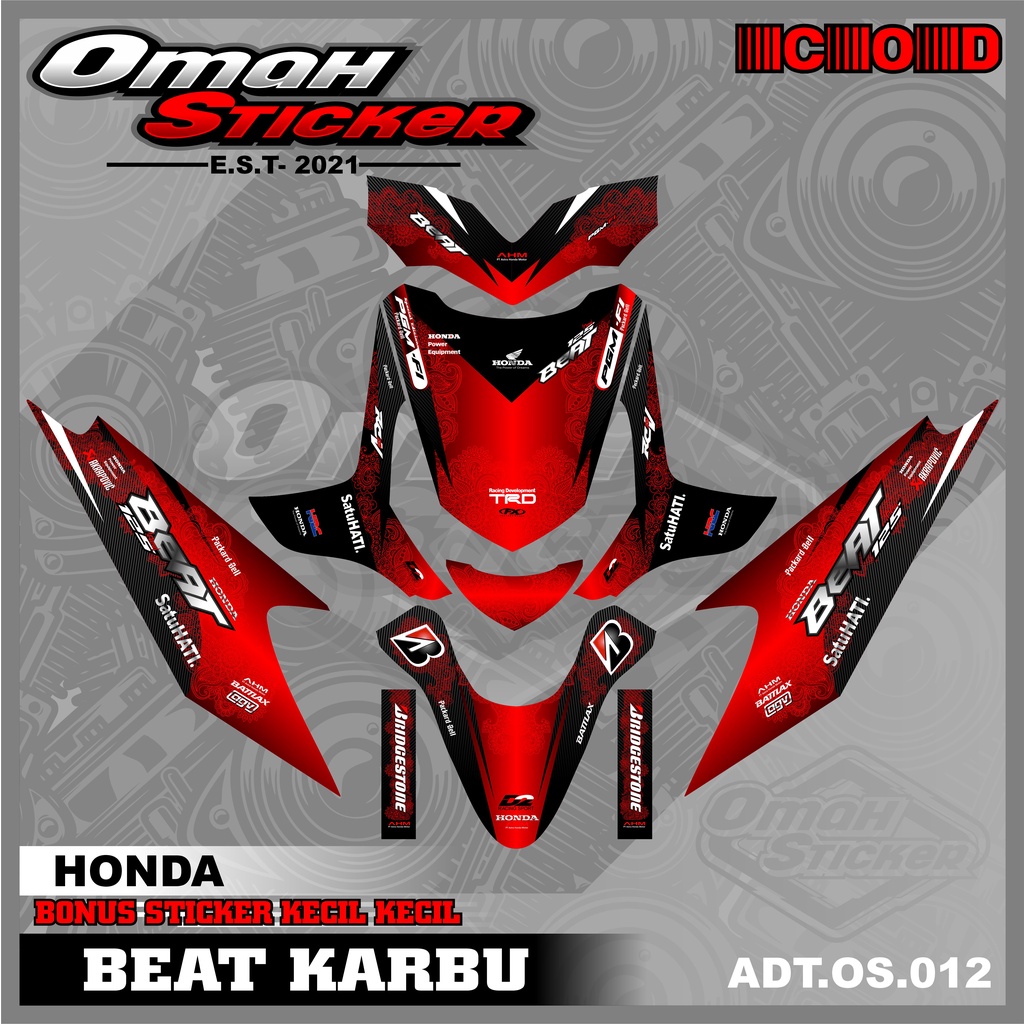 Jual Striping Decal BEAT KARBU. Sticker Striping Lis Variasi Full Body ...