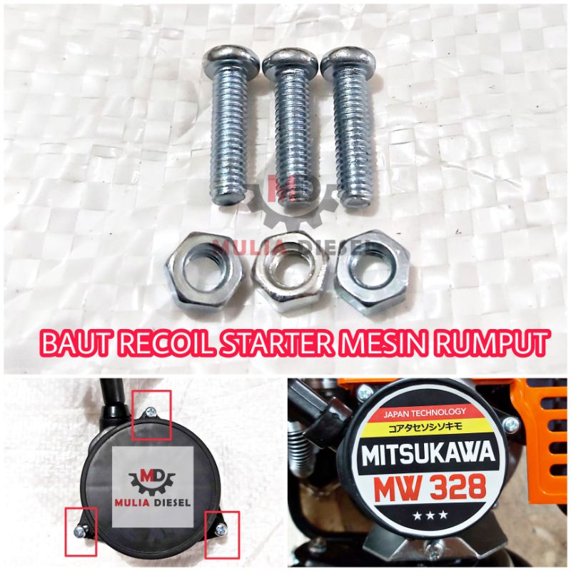 Jual Baut Recoil Starter Engkol Alit Mesin Potong Rumput 328 FR3001 Semprot Hama Harga 1 PC ...