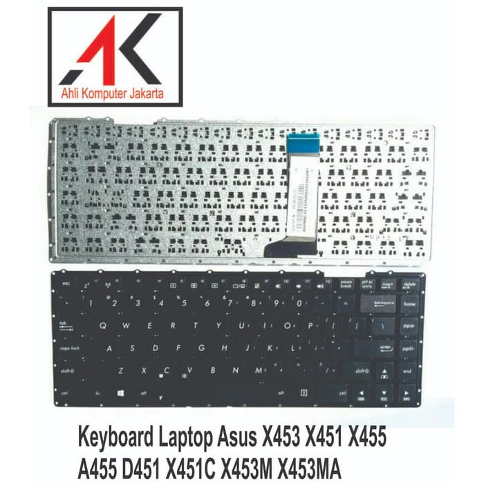 Jual Keyboard Laptop Asus X453 X451 X455 A455 D451 X451C X453M X453MA BLACK | Shopee Indonesia