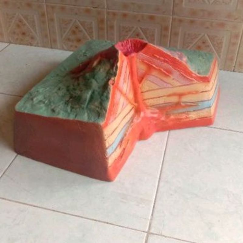Jual Torso model Letusan gunung berapi alat peraga pendidikan | Shopee ...