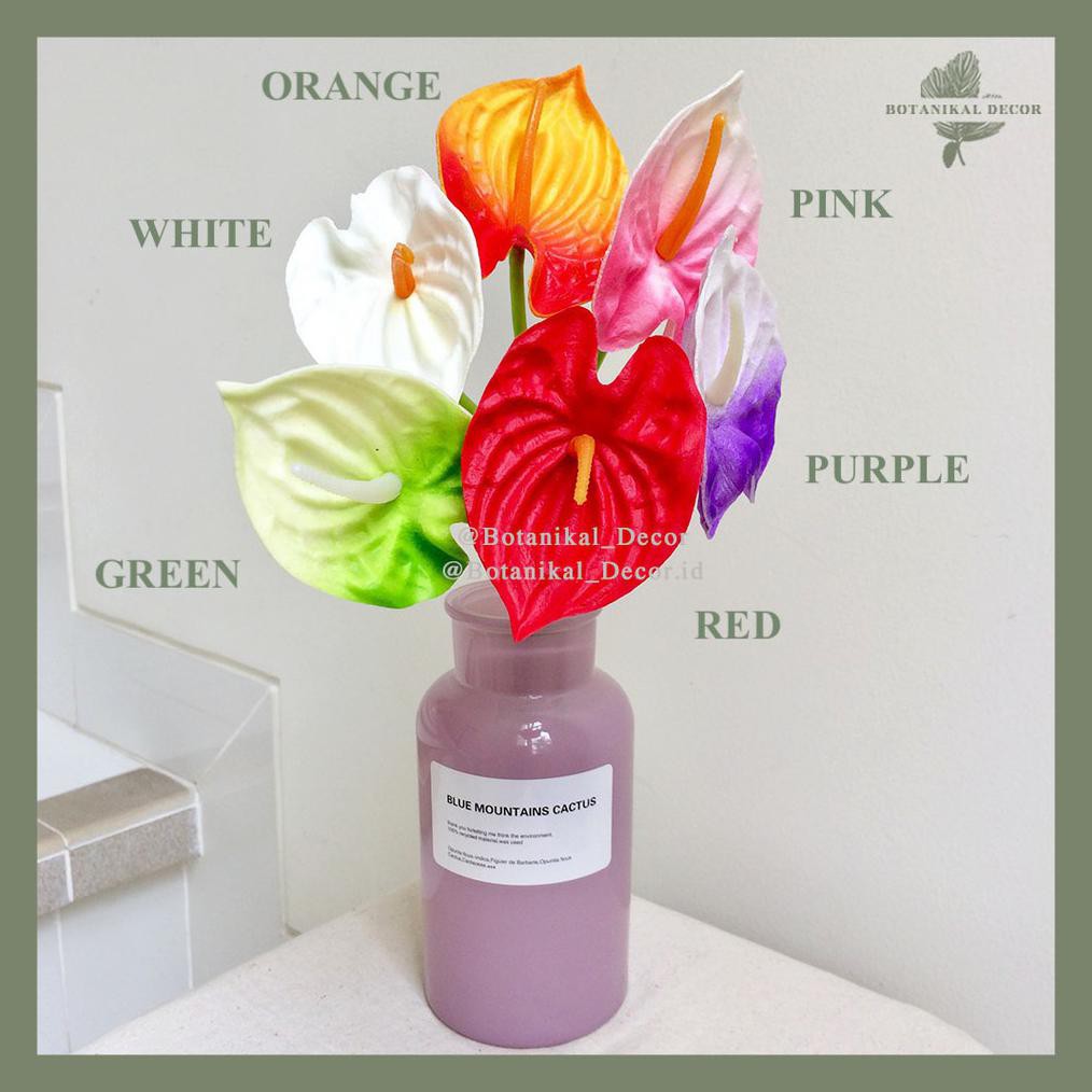 Jual |Terbaru| Artificial Latex Anthurium Flamingo Lily Bunga Palsu ...