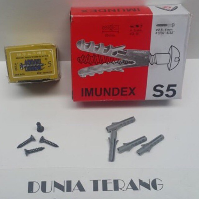 Jual PAKET SIAP PAKAI !!! 100pcs Sekrub 5/8”x5 dan 100pcs Fisher S5 | Shopee Indonesia