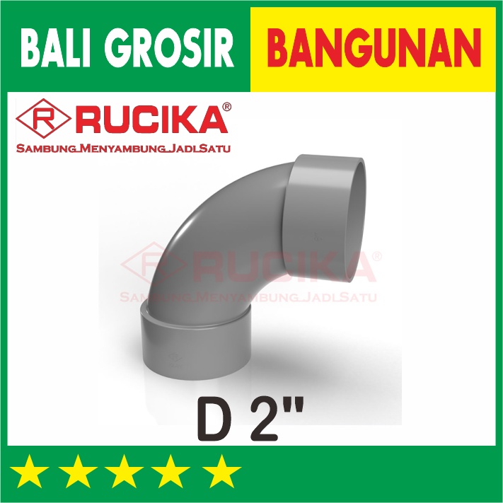 Jual 2" LARGE RADIUS ELBOW L KNEE KENI LONG FITTING PIPA PVC D TIPIS | Shopee Indonesia