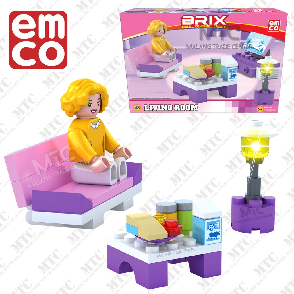 Jual Mainan Balok Lego Bricks Emco Brix Mobil Polisi Pesawat Kapal Laut ...