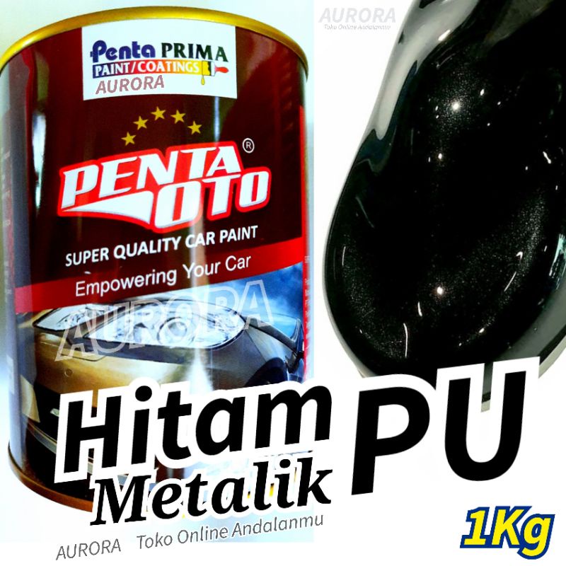 Jual Cat Hitam Metalik PU Penta Oto Black Mica X12 Metallic | Shopee ...