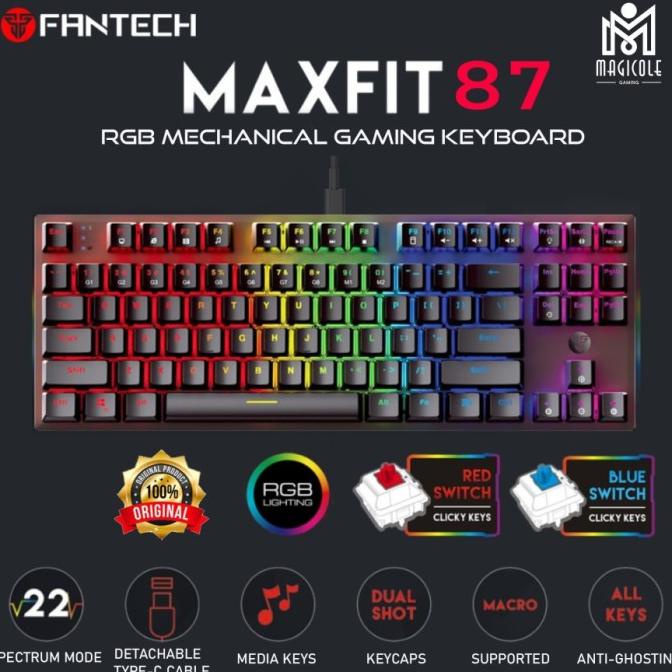 Jual Fantech Maxfit 87 Mk856 / Mk-856 Rgb Tkl - Mechanical Gaming ...