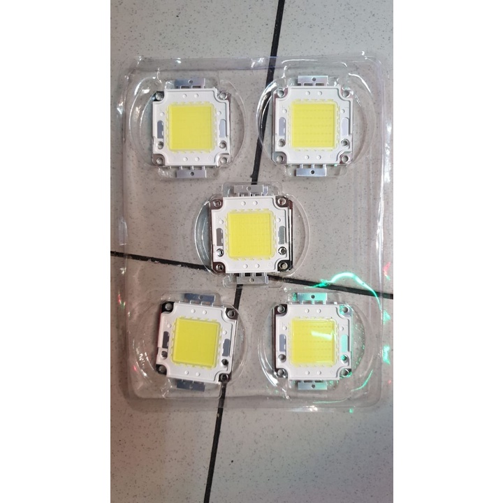 Jual Mata chip LED COB 50watt 24-36vdc Warna putih 6500k dan kuning ...