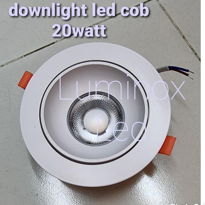 Jual downlight led cob putih 20w 20 watt inbow ceiling plafon 20watt ...