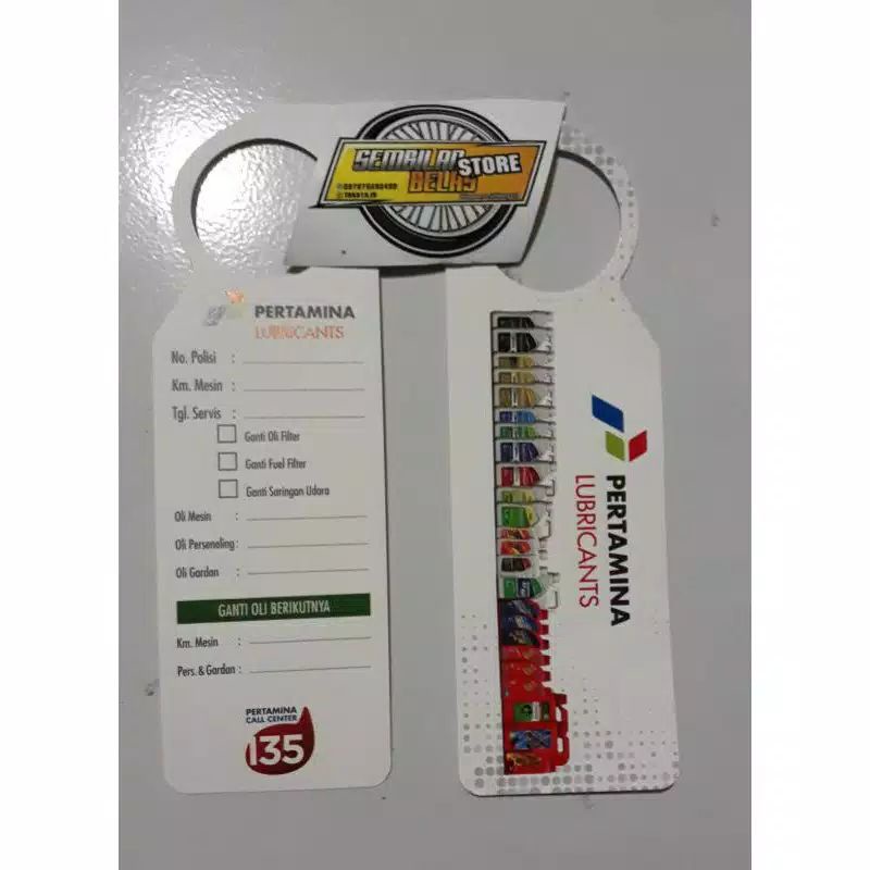 Jual Kartu ganti oli pertamina murah oil olie kertas gantung | Shopee Indonesia
