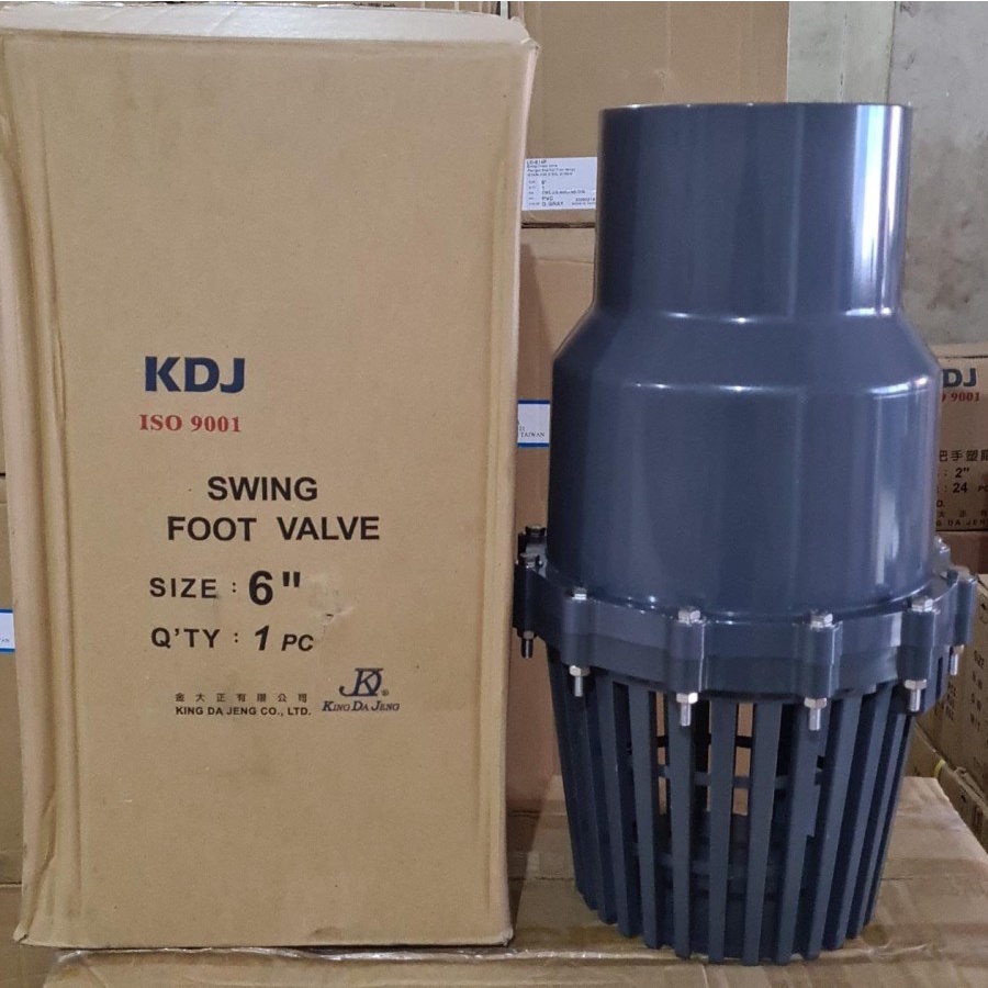 Jual Foot Valve 6" inch pvc KDJ POLOS. SWING FOOT VALVE 6" KDJ PVC JIS ...