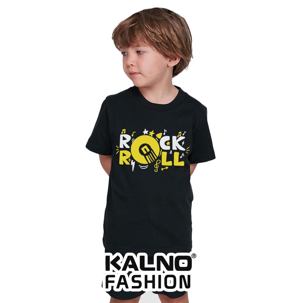 Jual Baju Print tema musik ROCK N ROLL 383 warna hitam Laki-laki ...