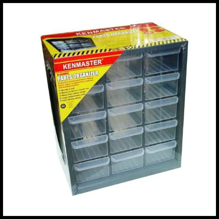Jual Kenmaster Rak Komponen Drawer 15 Susun - Rak Spare Part 15 Laci ...
