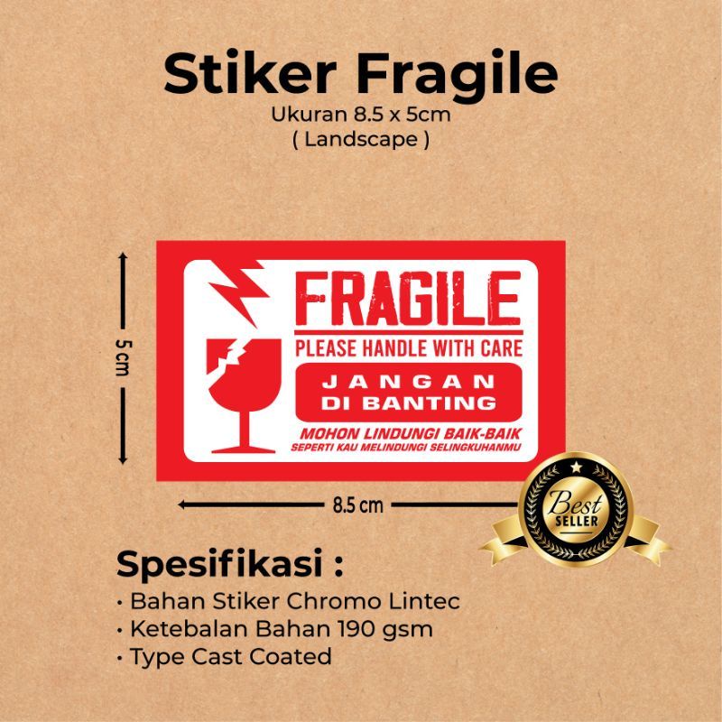 Jual stiker label fragile / jangan dibanting | Shopee Indonesia