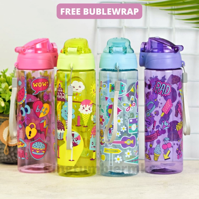 Jual Botol Minum Anak Motif Lucu 600ml / Botol Minum Smiggle Lucu 600ml ...