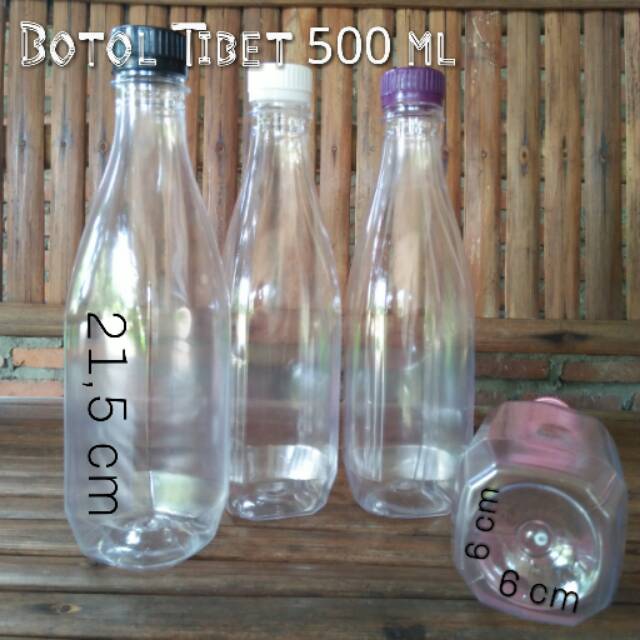 Jual 6 pcs Botol Plastik 500ml/model TIBET | Shopee Indonesia