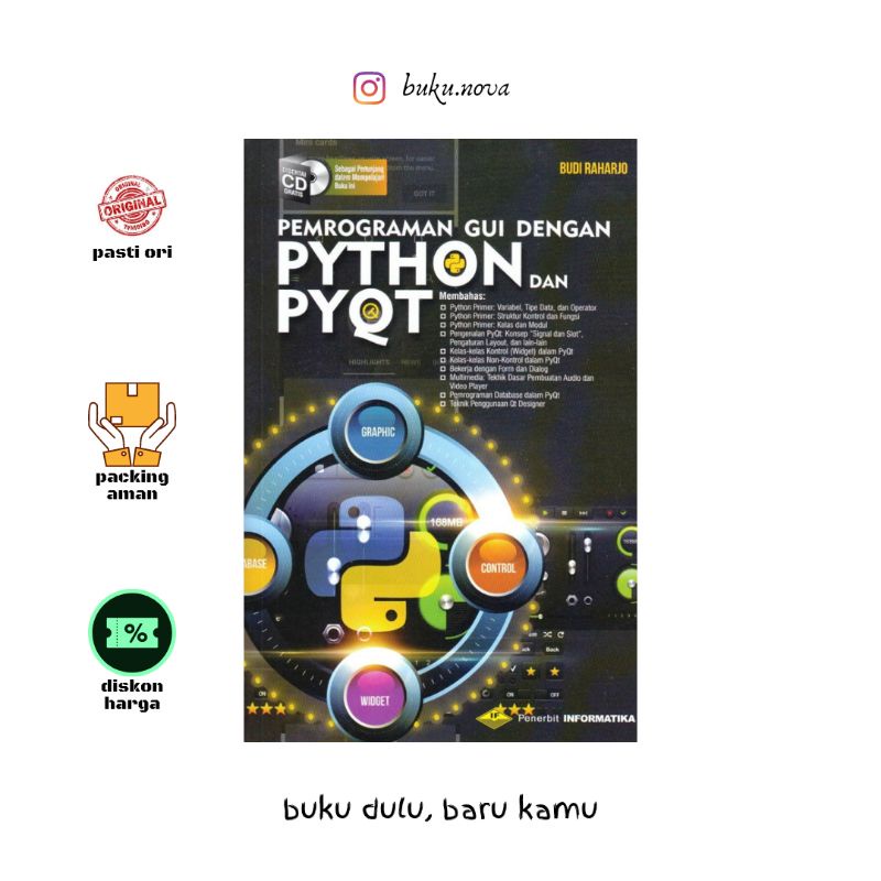 Jual Buku Pemrograman GUI dengan Python dan PYQT + CD | Shopee Indonesia