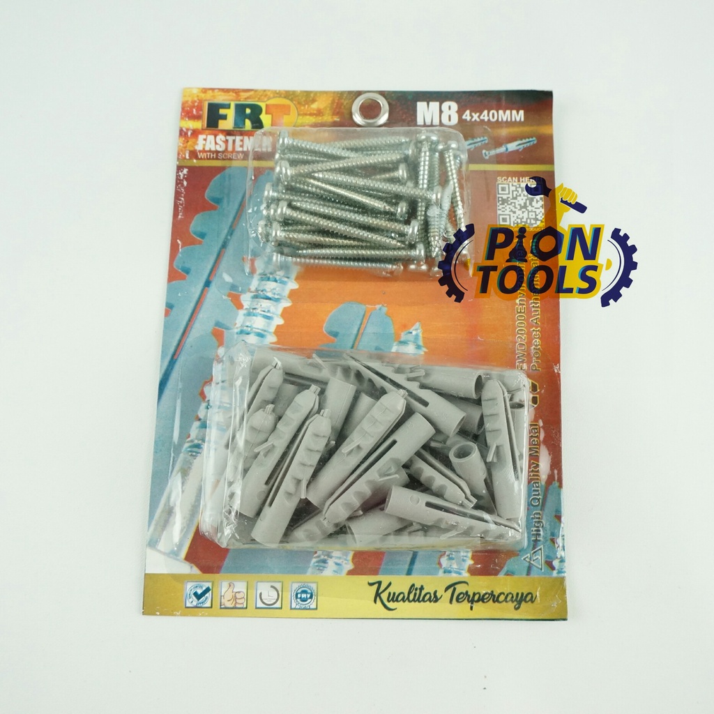 Jual FRT Sekrup M8 isi 35 pc Set Sekrup Pengait Tembok FRT | Shopee ...