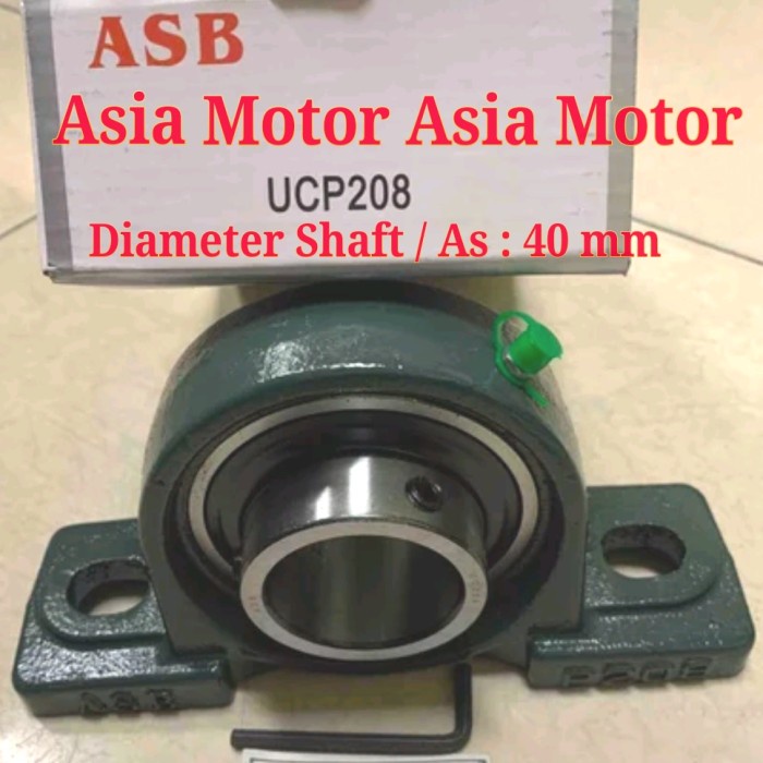 Jual Pillow Block Bearing UCP 208 As 40 mm Bering Duduk UCP204 - 40 mm ASB | Shopee Indonesia